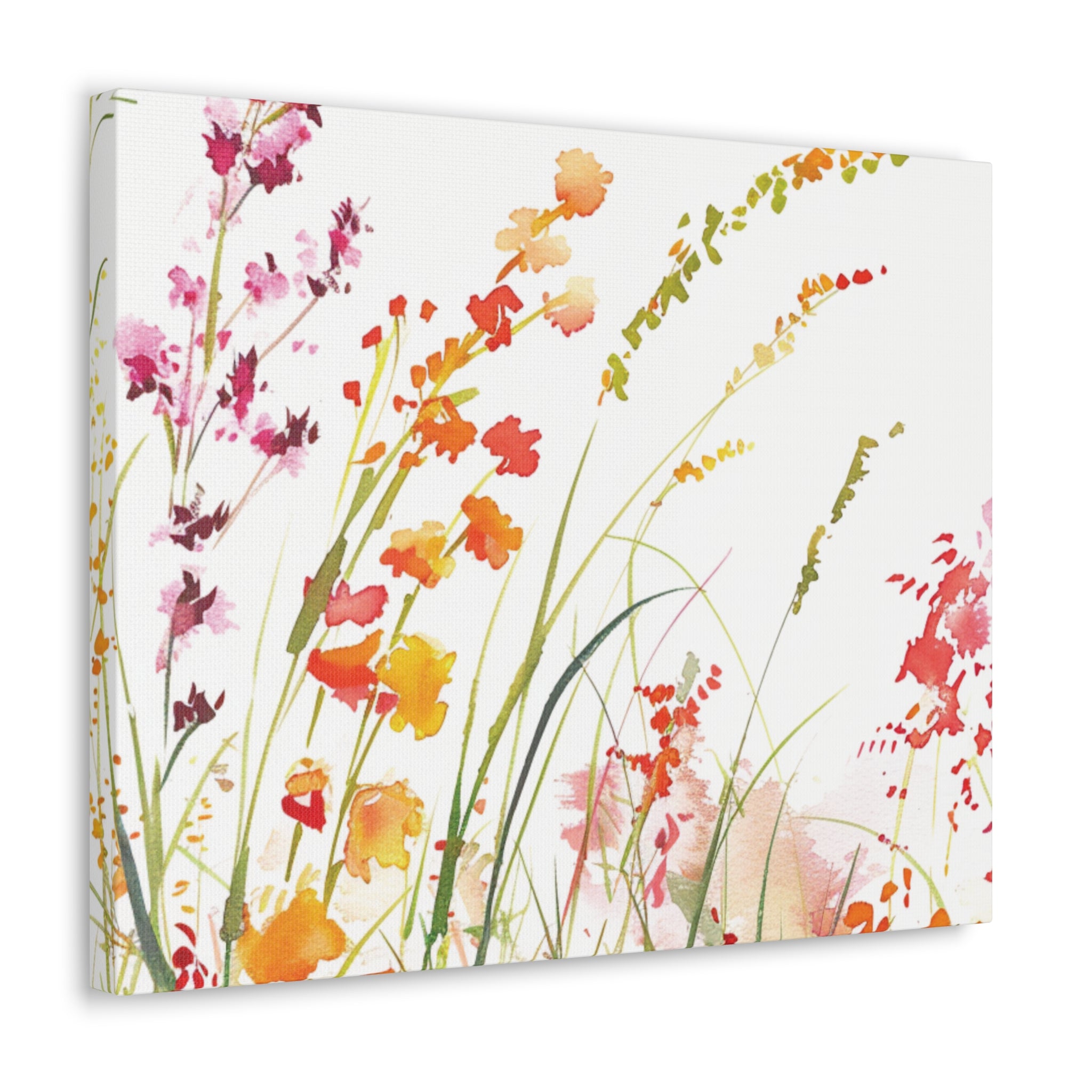 Wildflower Whimsy Canvas Wall Art – Vibrant Nature-Inspired Home Décor ...
